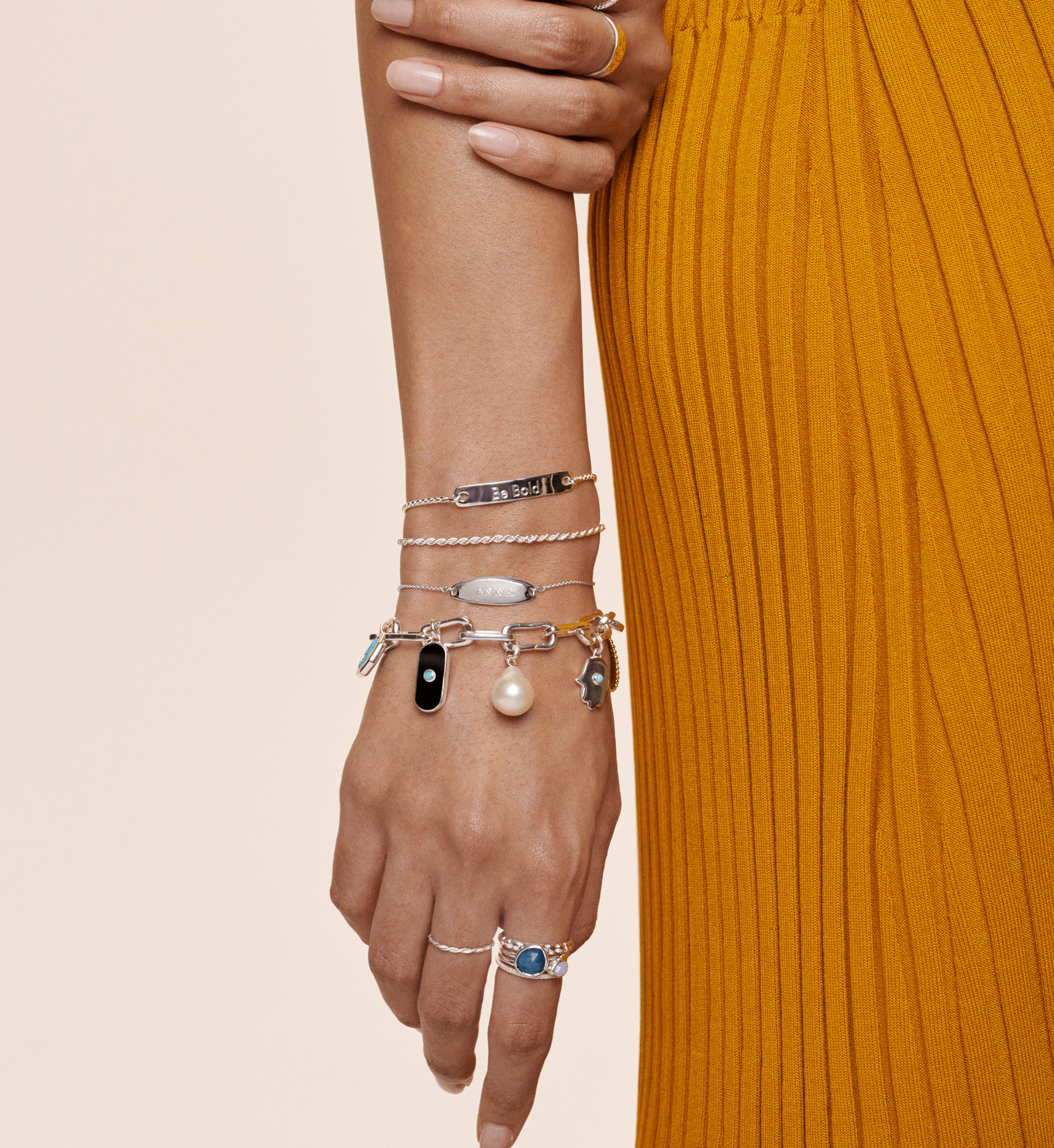 Gemstone Tablet Pendant Charm in Sterling Silver and Black Onyx ...