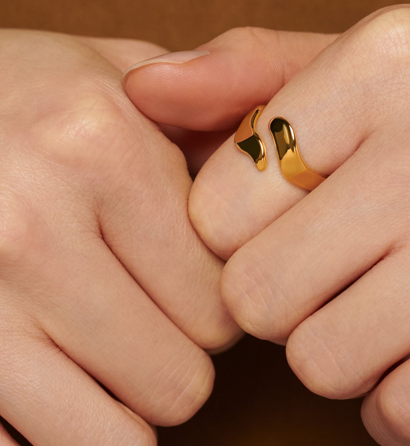 Wave Wrap Ring in 18k Gold Vermeil on Sterling Silver | Jewellery by ...