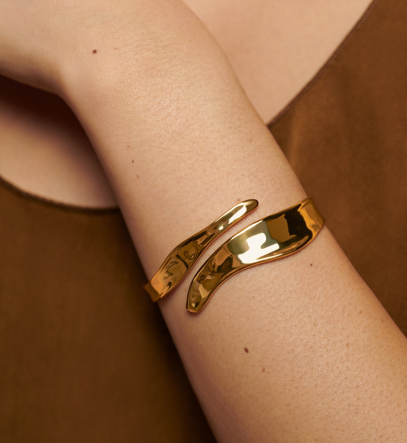 Wave Wrap Cuff in 18k Gold Vermeil on Sterling Silver | Jewellery by ...