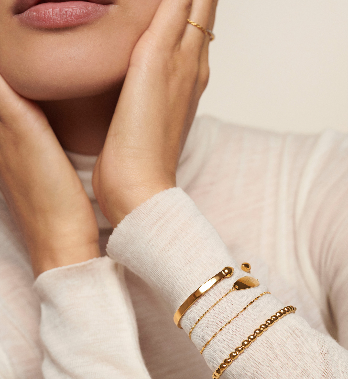 Nura Teardrop Bangle in 18k Gold Vermeil on Sterling Silver | Jewellery ...