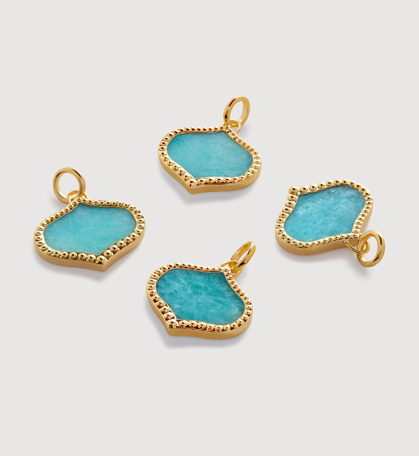 Lotus Gemstone Pendant Charm in 18k Gold Vermeil on Sterling Silver and ...