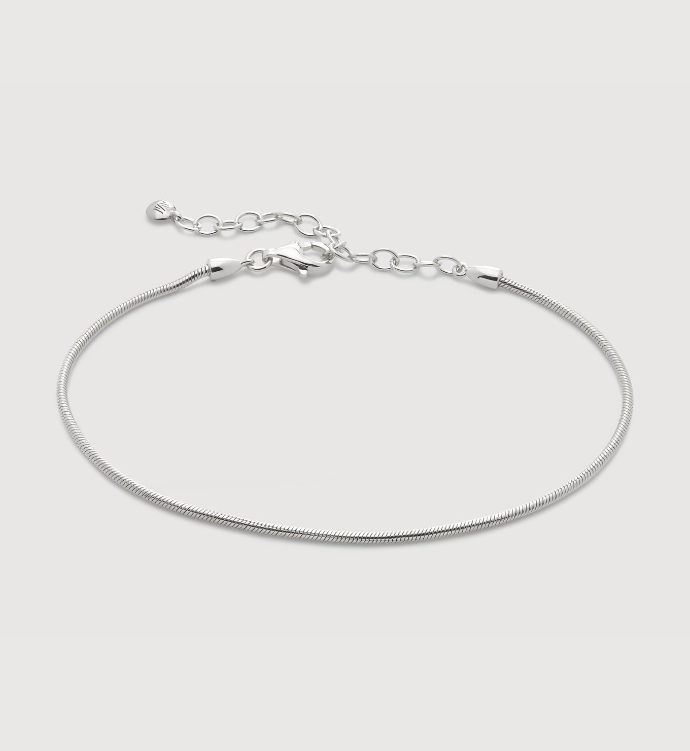 Round Thin Snake Chain Bracelet in Sterling Silver | Jewellery by ...
