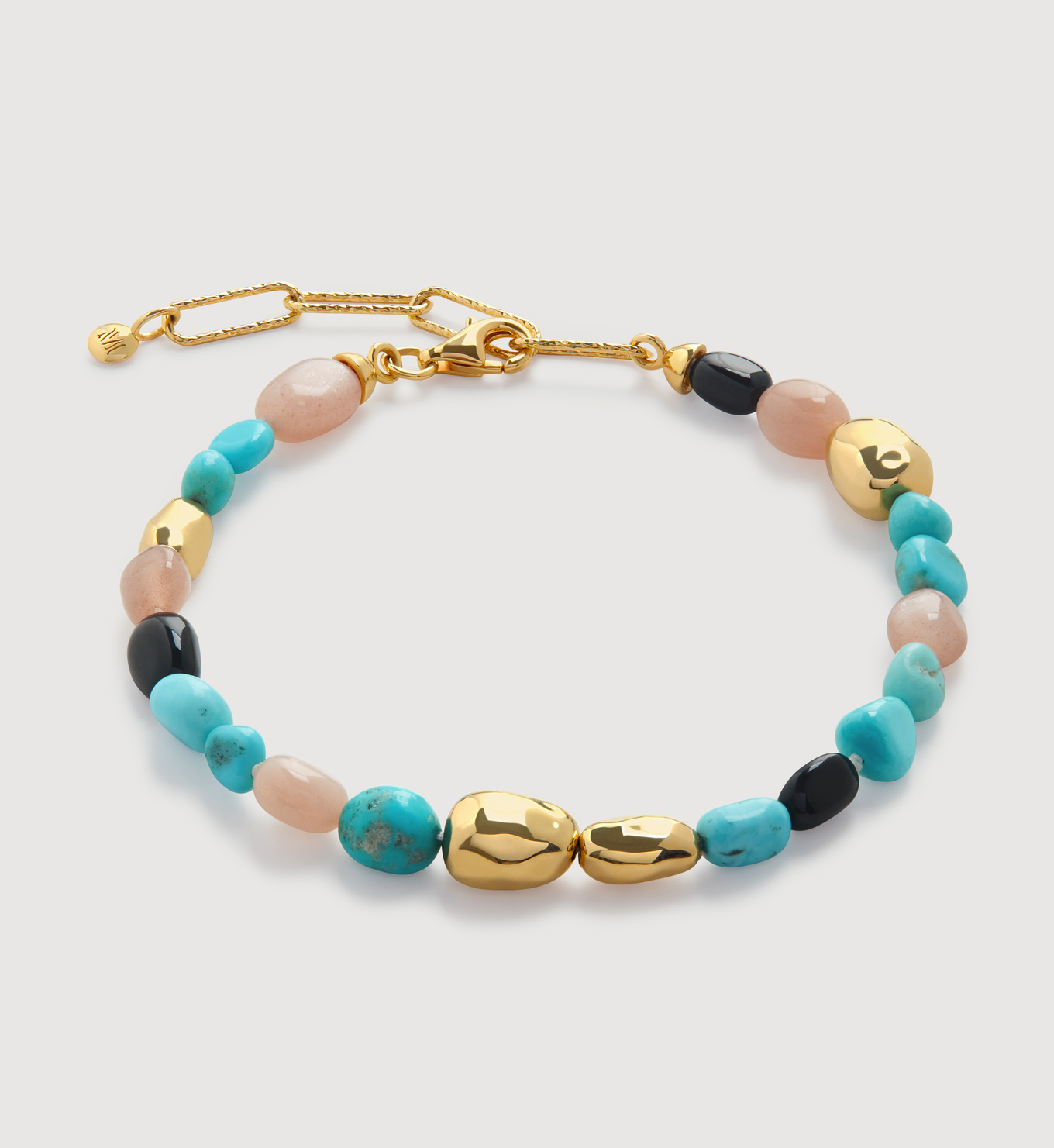 Rio Multi Gemstone Beaded Bracelet in 18k Gold Vermeil on Sterling ...