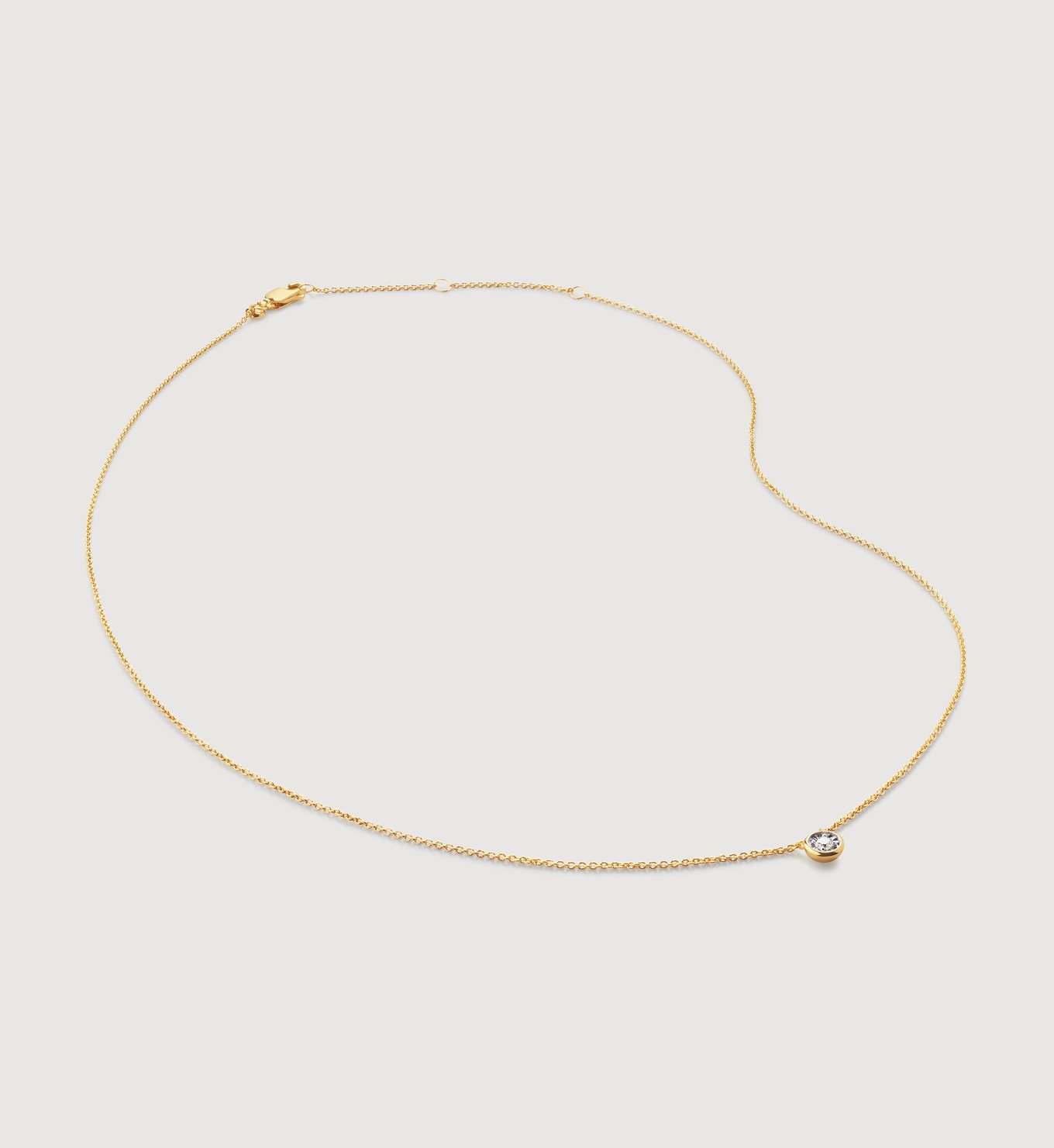 Lab Grown Diamond Essentials Necklace Adjustable 41-46cm/16-18' in 18k ...