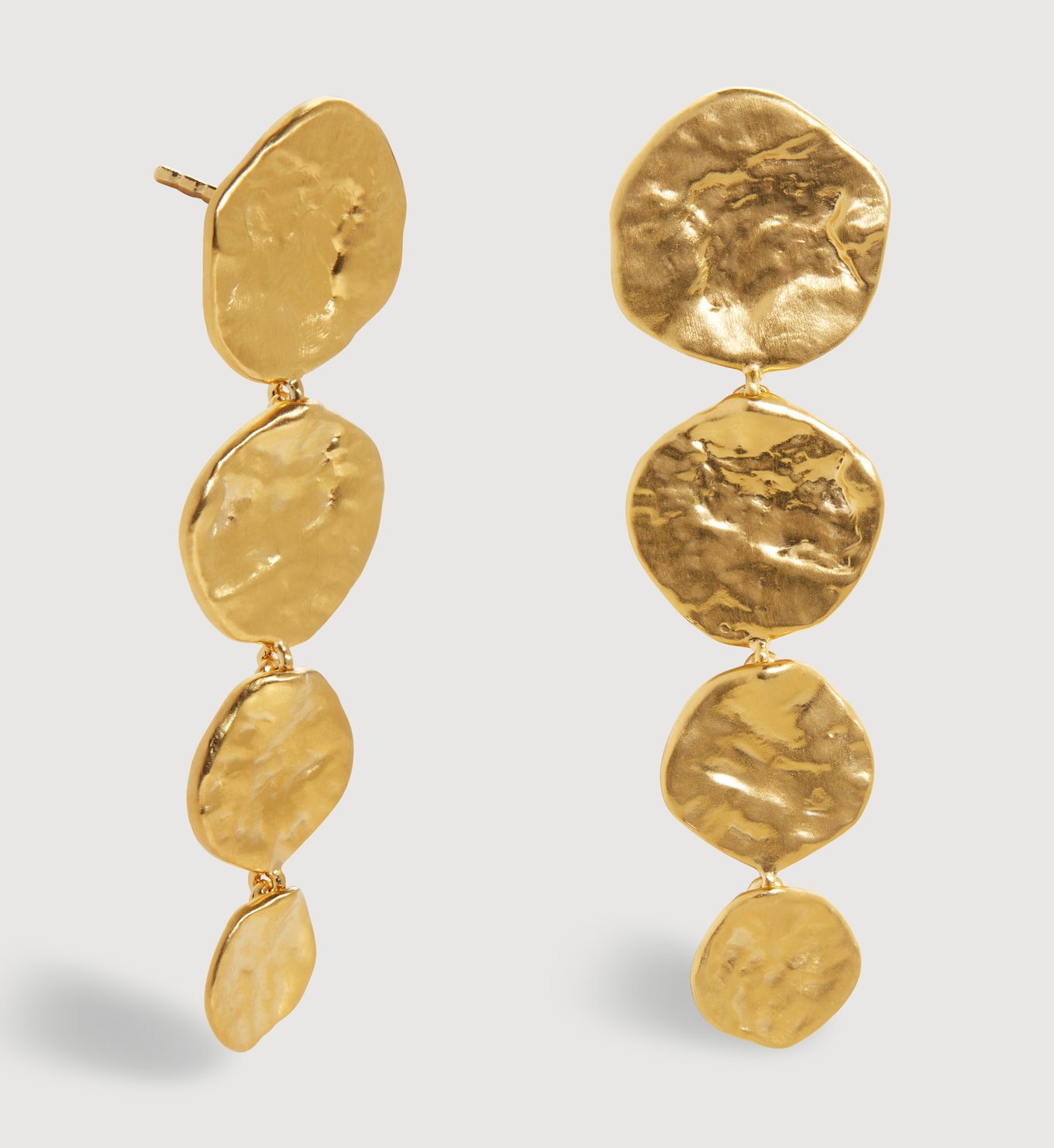Capri Disc Cocktail Earrings in 18k Gold Vermeil on Sterling Silver ...