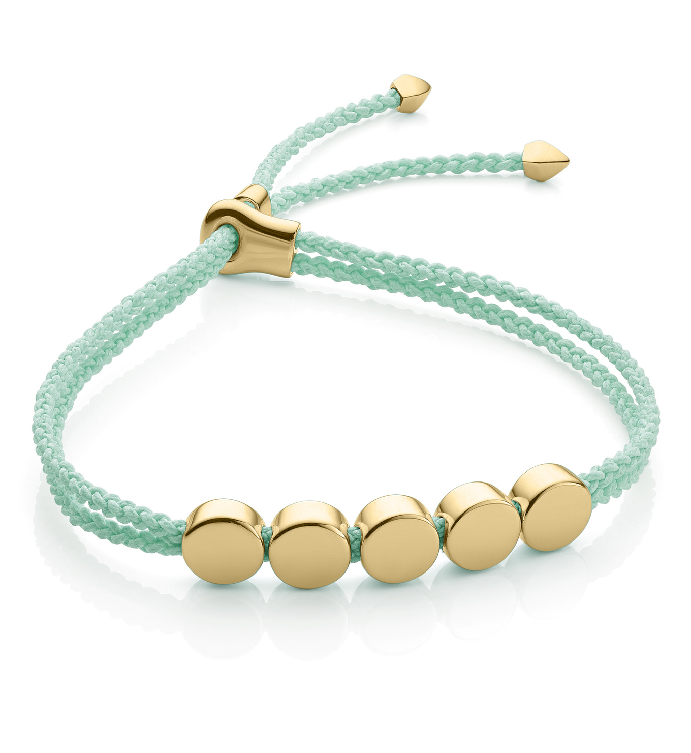 Linear Bead Friendship Bracelet in 18ct Gold Vermeil on Sterling Silver ...