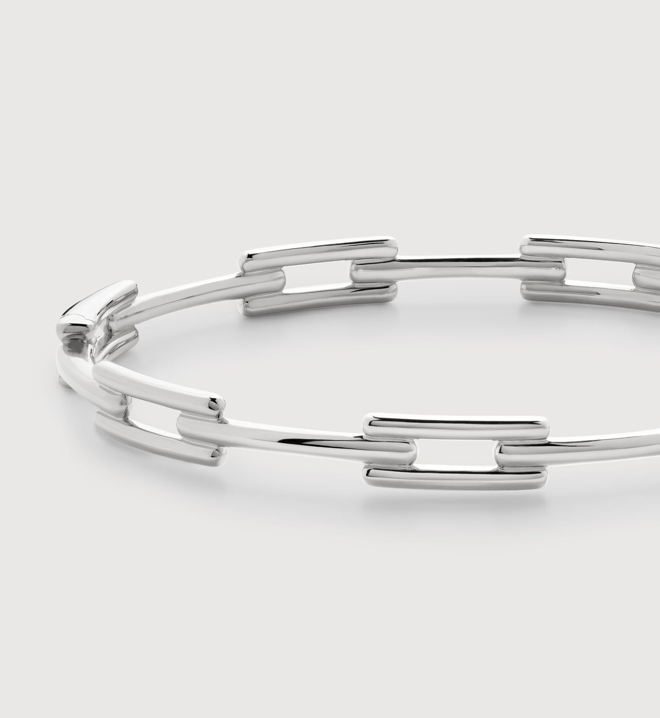 Signature Link Slim Bangle in Sterling Silver | Jewellery by Monica Vinader