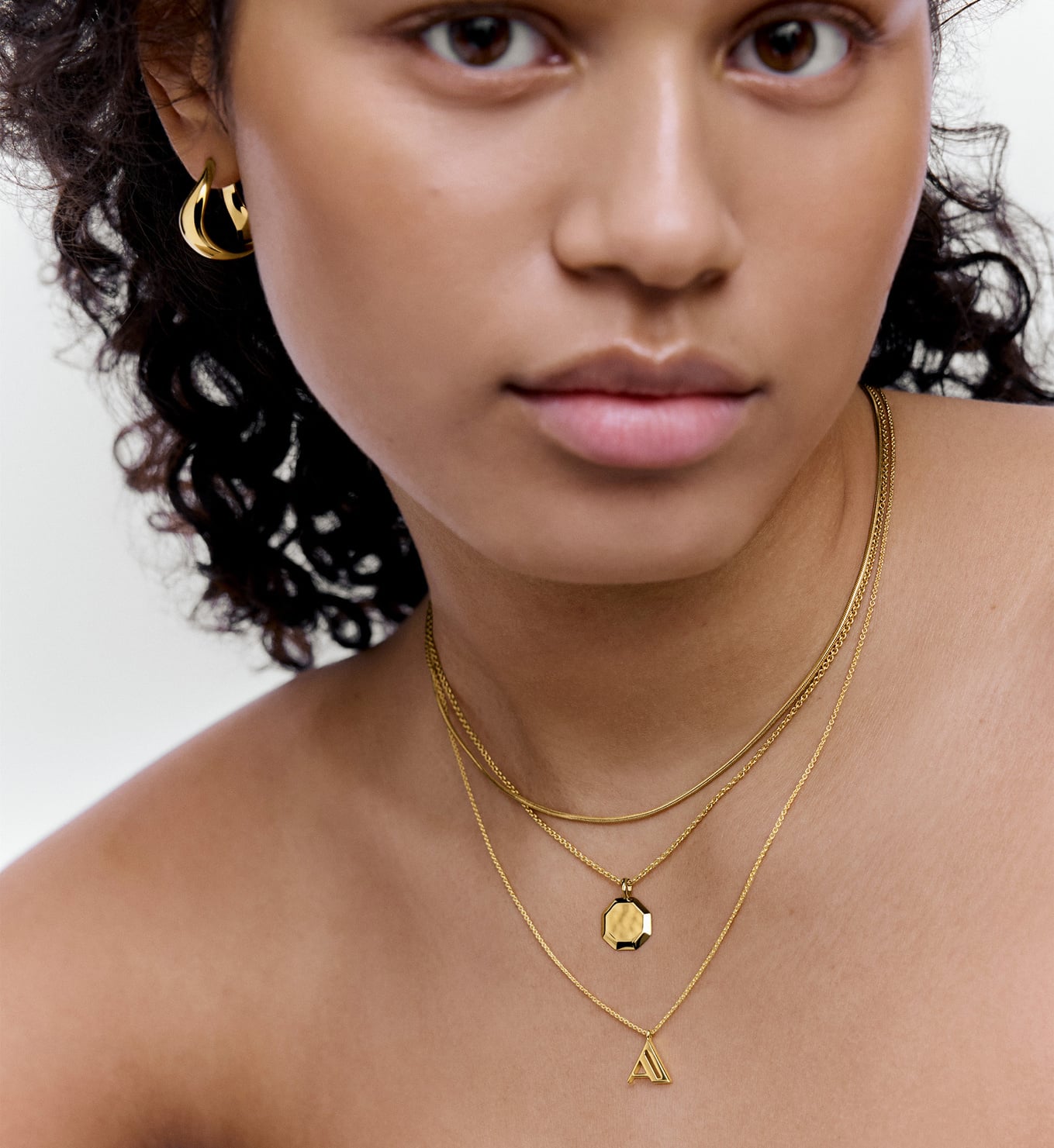 Octagonal Pendant in Sterling Silver | Jewellery by Monica Vinader
