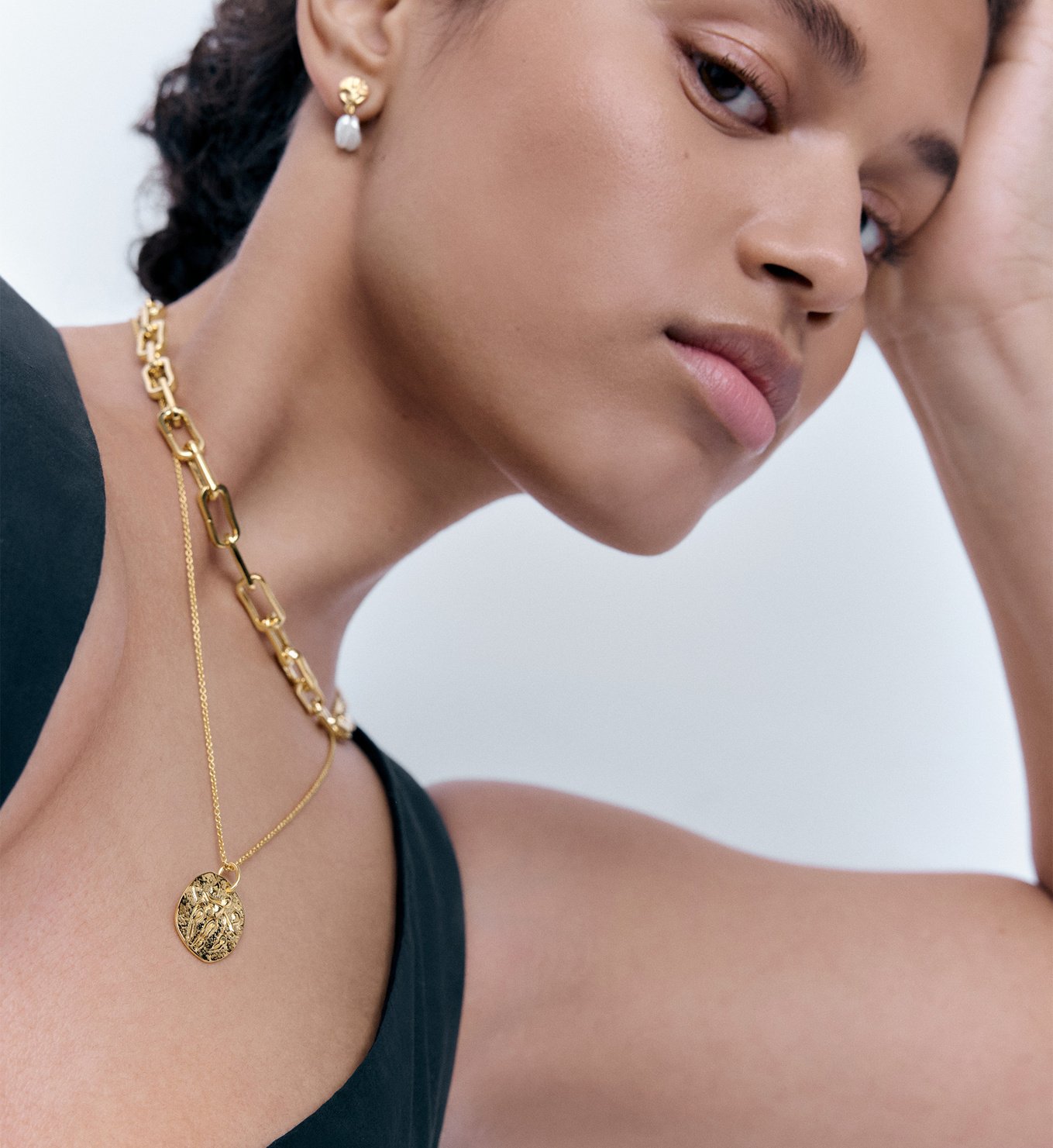 Fine Chain Necklace 17' in 18k Gold Vermeil on Sterling Silver ...