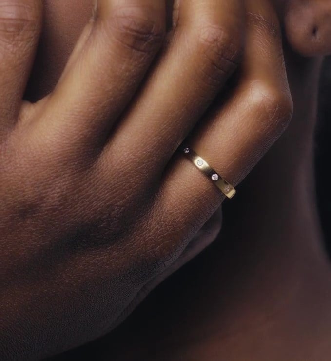 Fiji Gem Diamond Ring in 18ct Gold Vermeil on Sterling Silver and ...