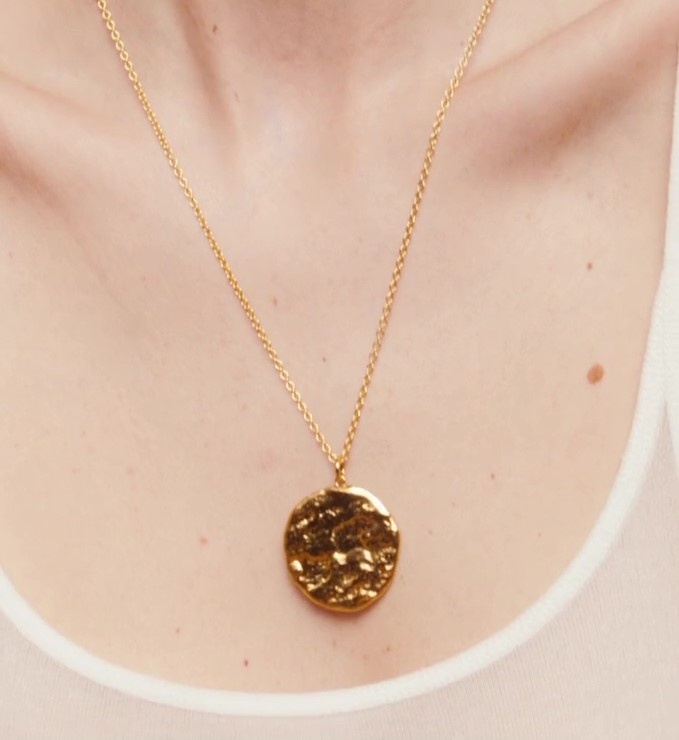Capri Disc Pendant in 18k Gold Vermeil on Sterling Silver | Jewellery ...