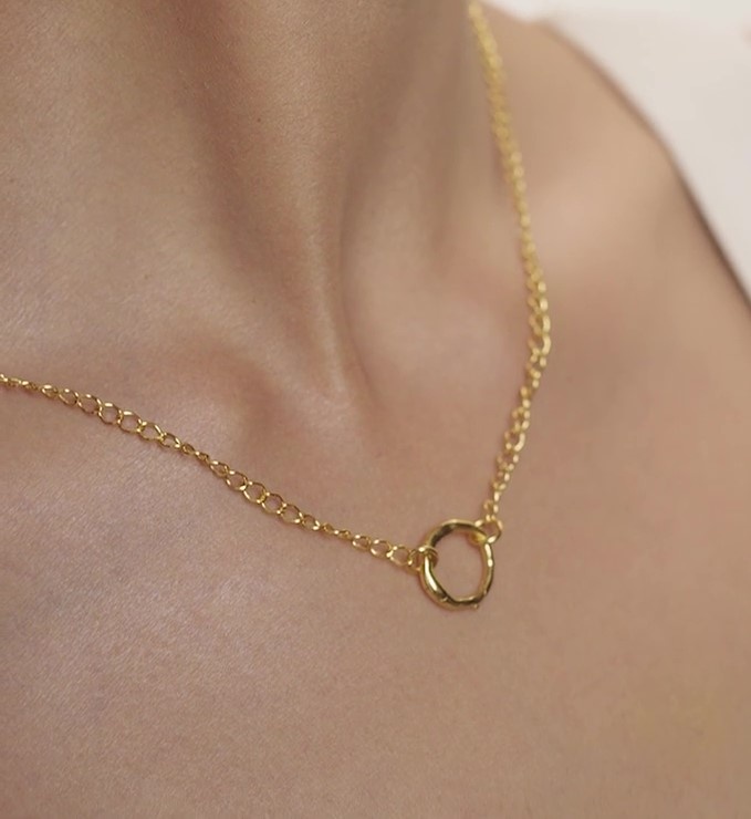 Capture Chain Necklace 48cm/19' in 18k Gold Vermeil on Sterling Silver ...