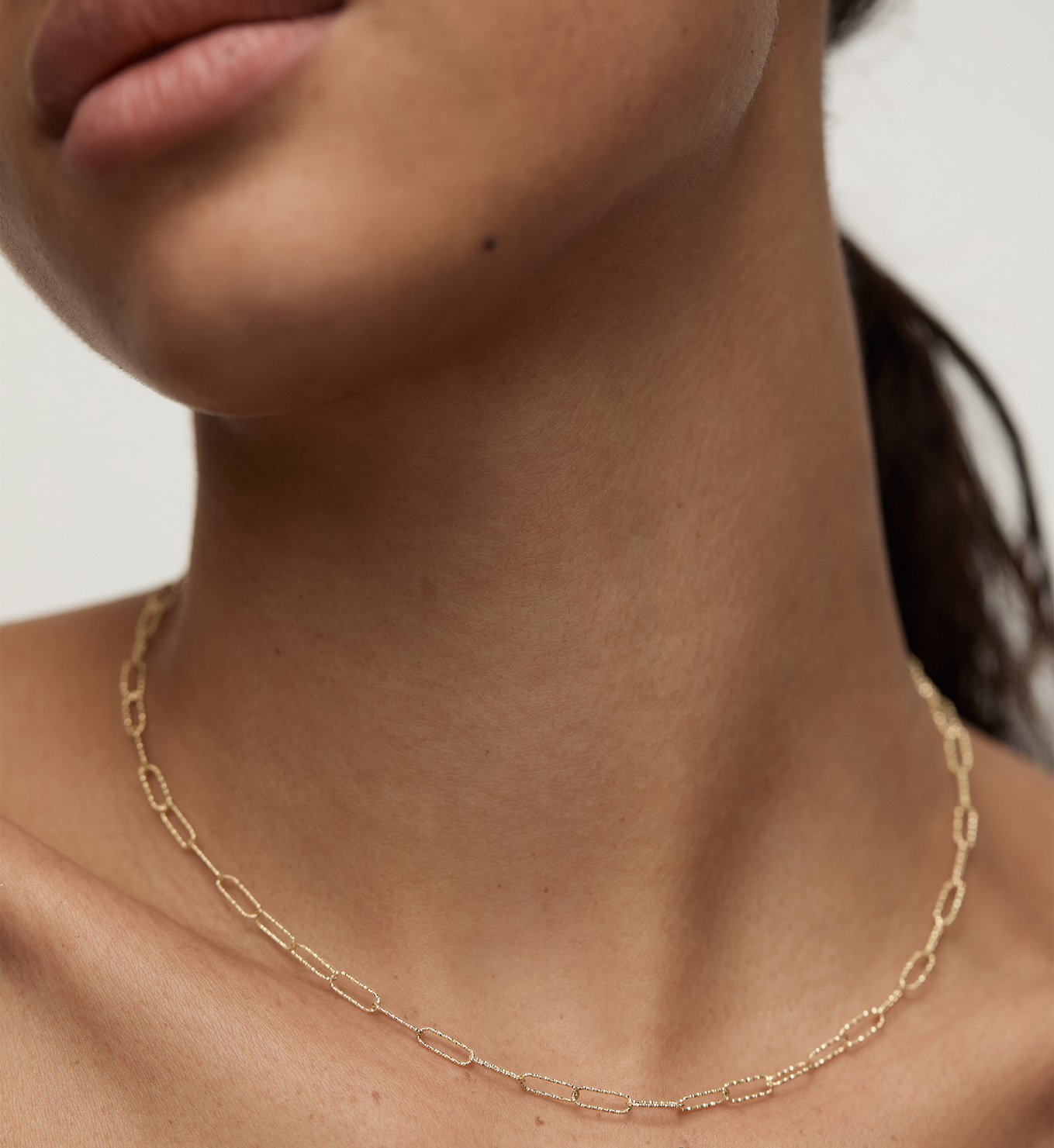 Alta Textured Chain Necklace 18' in 14k Solid Gold | Jewellery by ...