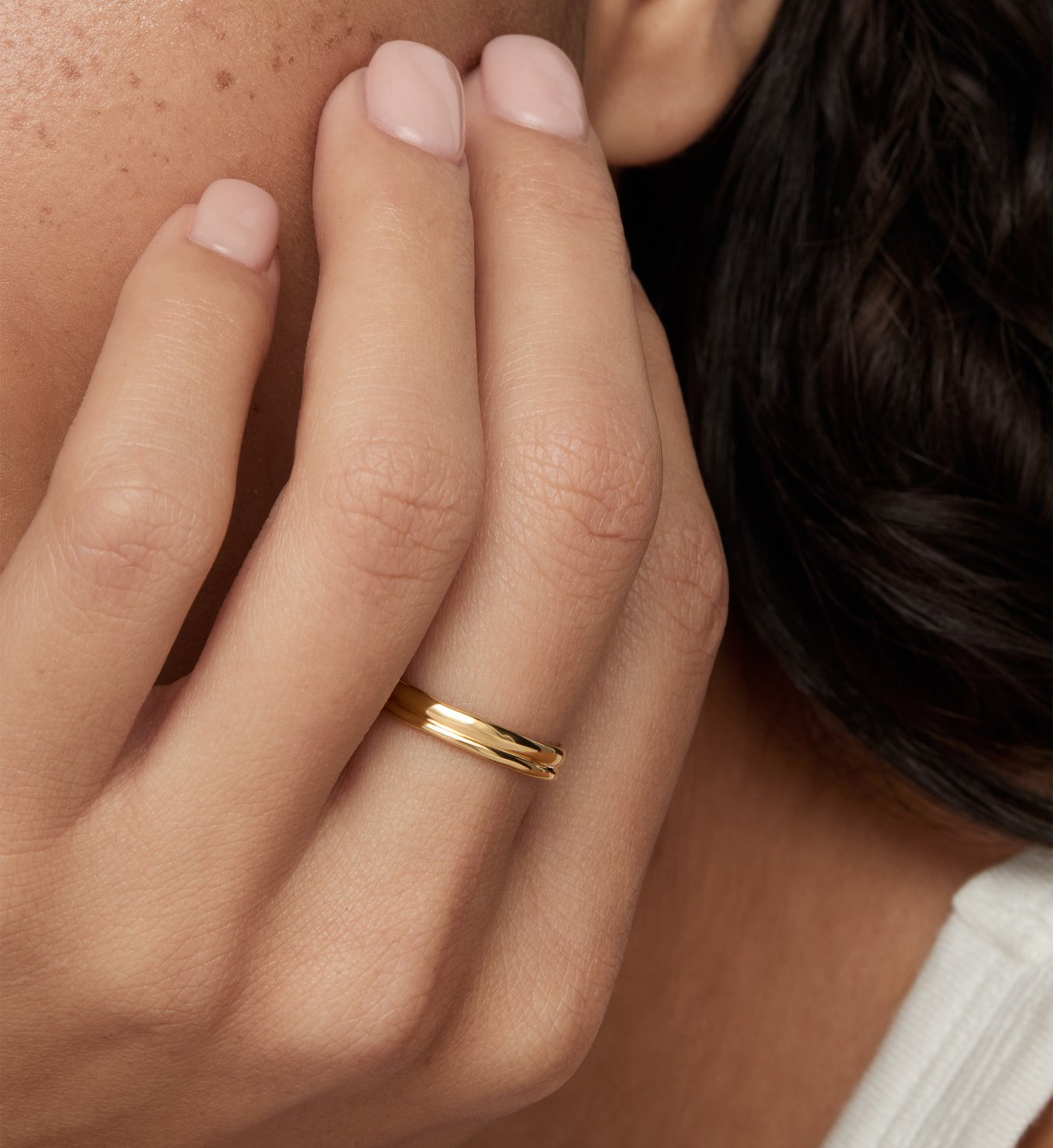 Siren Muse Stacked Ring in 18k Gold Vermeil on Sterling Silver ...