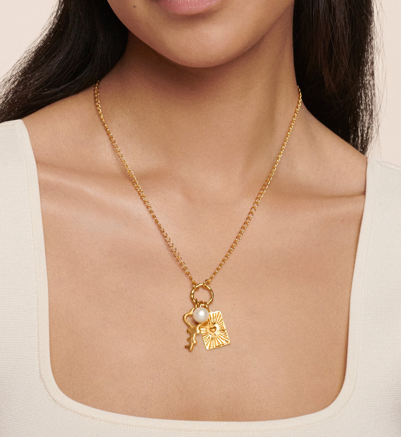 Capture Chain Necklace 48cm/19' in 18k Gold Vermeil on Sterling Silver | Jewellery by Monica Vinader