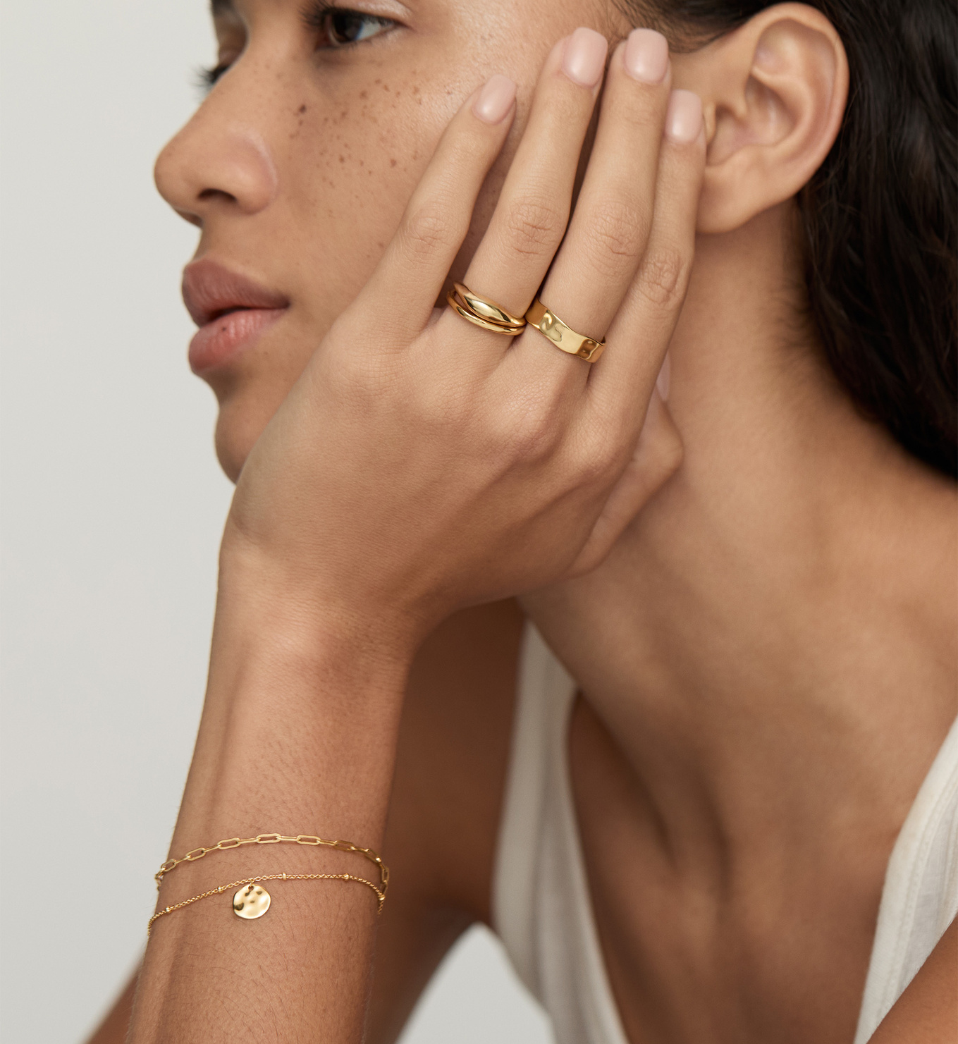 Siren Muse Disc Chain Bracelet in Sterling Silver | Jewellery by Monica ...