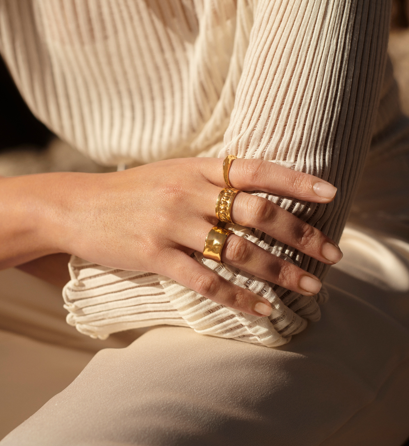 Juno Band Ring in 18k Gold Vermeil on Sterling Silver | Jewellery by ...