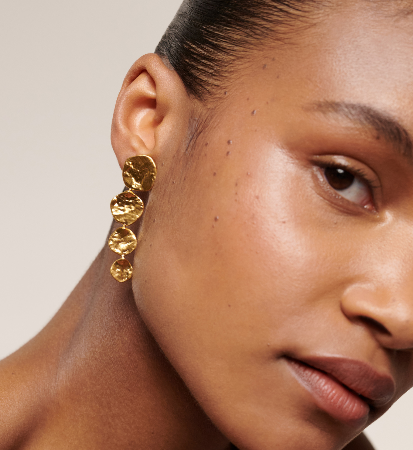 Capri Disc Cocktail Earrings in 18k Gold Vermeil on Sterling Silver ...