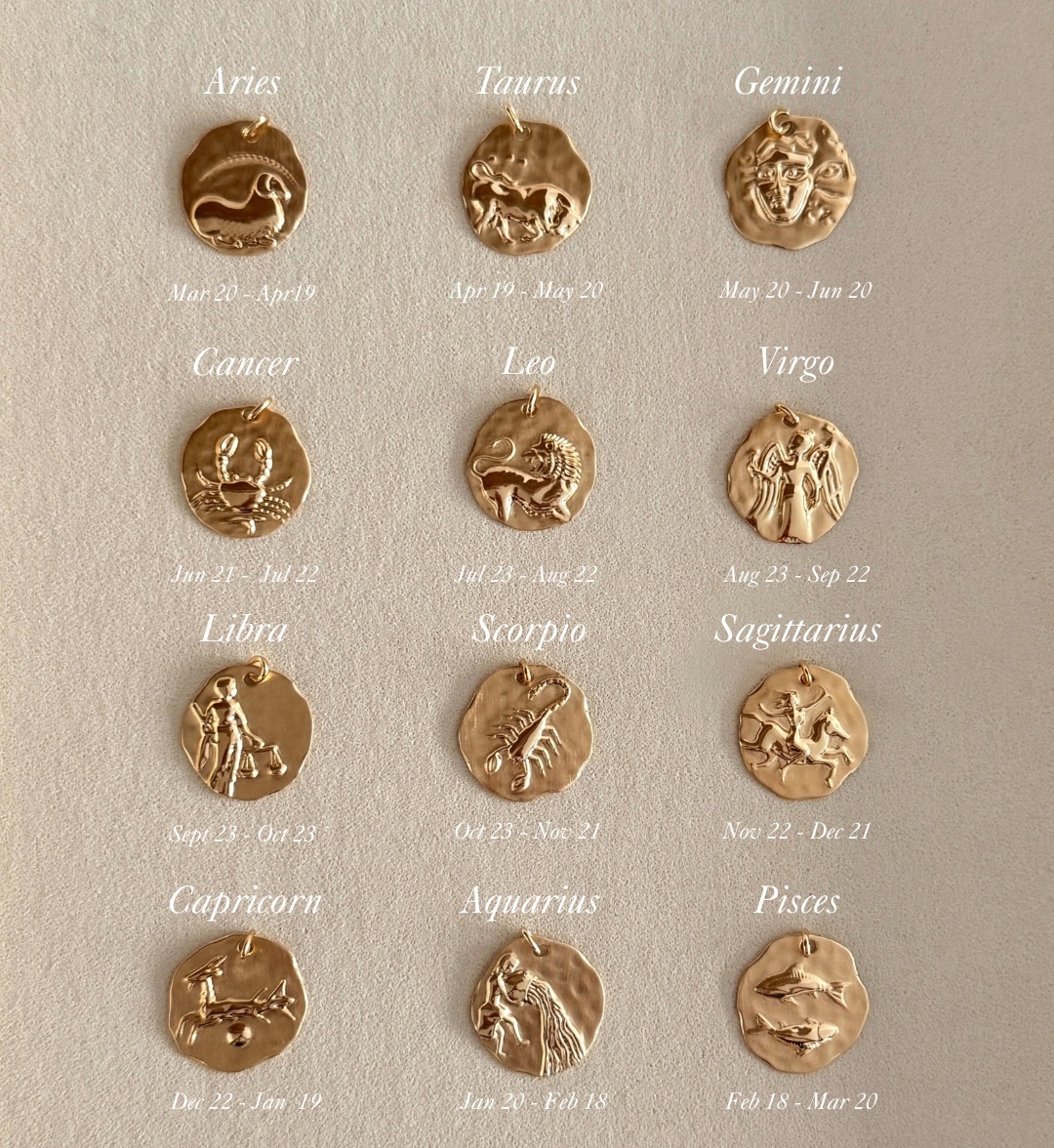 Libra Zodiac Chain Necklace in 18k Gold Vermeil on Sterling Silver ...