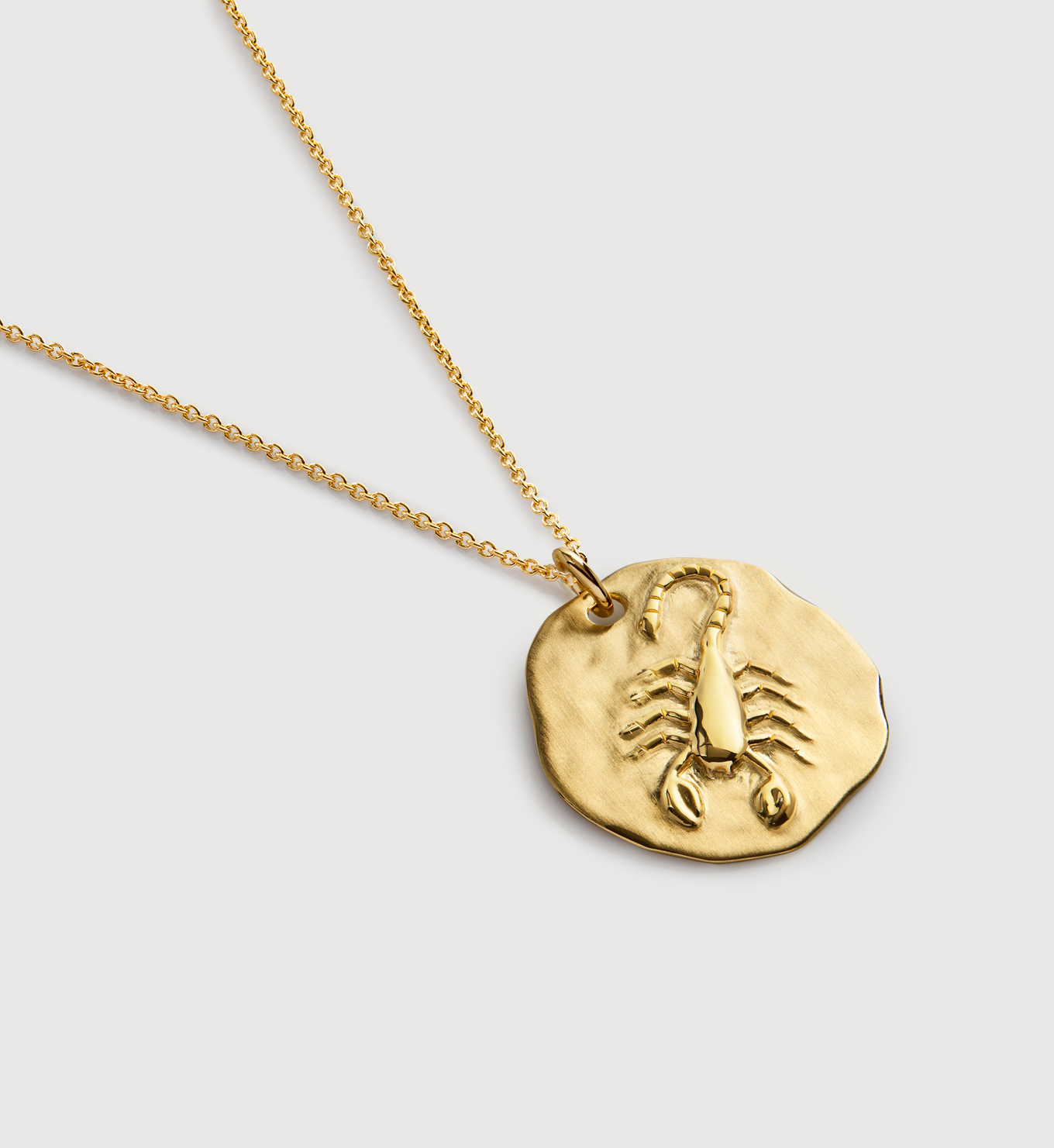 Scorpio Zodiac Chain Necklace in 18k Gold Vermeil on Sterling Silver ...