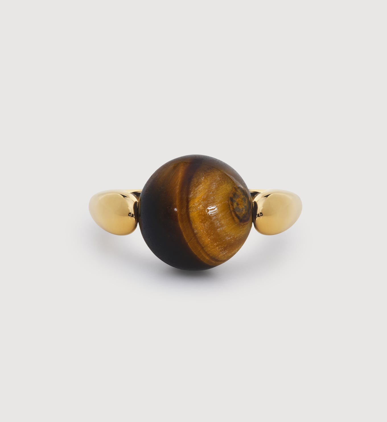 Kate Young Round Gemstone Ring in 18k Gold Vermeil on Sterling Silver ...