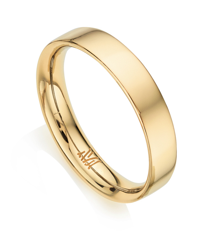 Fiji Band Stacking Ring in 18ct Gold Vermeil on Sterling Silver ...