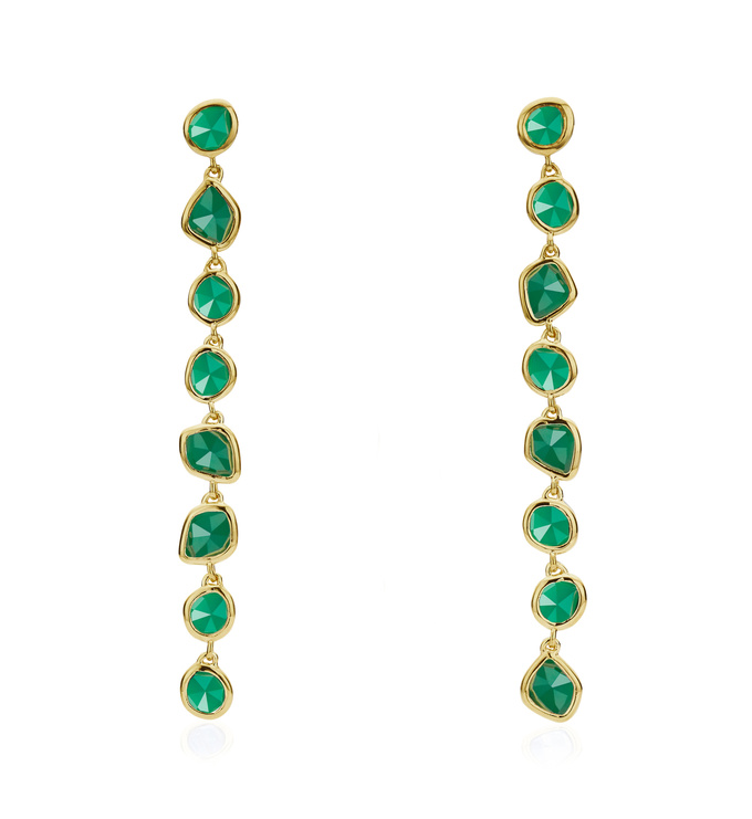 Monica vinader green earrings store