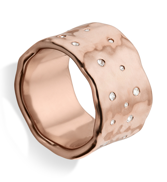 Siren Scatter Ring in 18ct Rose Gold Vermeil On Sterling Silver and ...