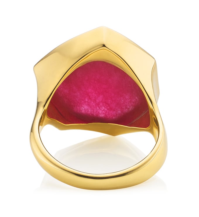 Petra Cocktail Ring in 18ct Gold Vermeil on Sterling Silver and Pink ...