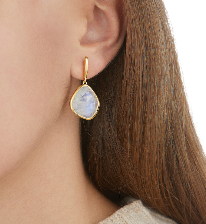 Siren Large Nugget Earrings in 18ct Gold Vermeil on Sterling Silver and ...
