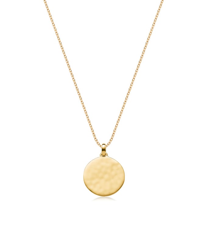 Siren Medium Round Pendant Charm in 18ct Gold Vermeil on Sterling ...