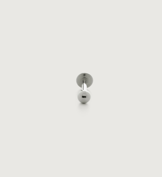 Ball Single Labret Earring in Surgical Steel | Jewellery by Monica Vinader