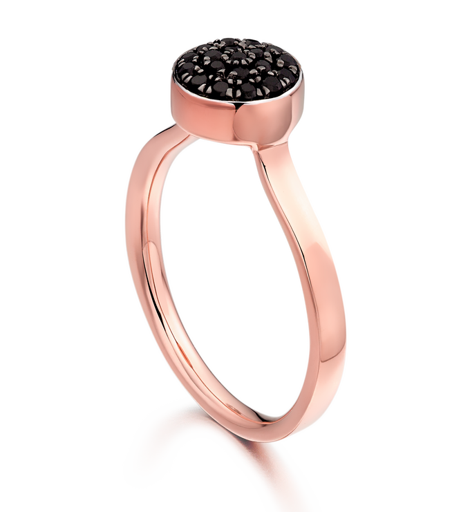 Fiji Button Ring in 18k Rose Gold Vermeil On Sterling Silver ...