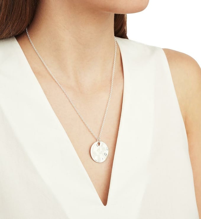 Havana Large Round Pendant Charm in Sterling Silver | Jewellery by ...