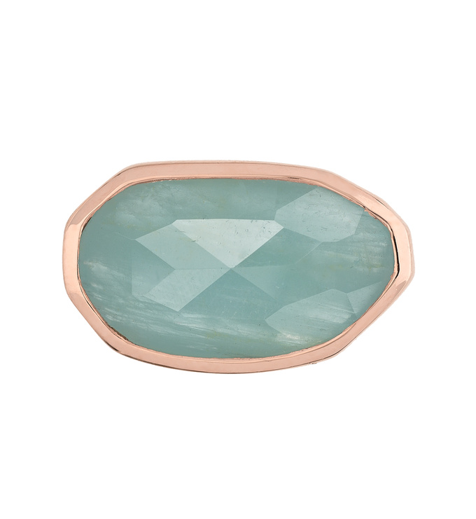 Capri Ring in 18ct Rose Gold Vermeil On Sterling Silver and Aquamarine ...