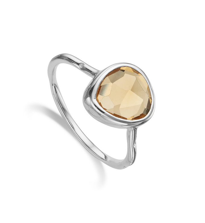Siren Stacking Ring in Sterling Silver and Citrine | Jewellery by ...