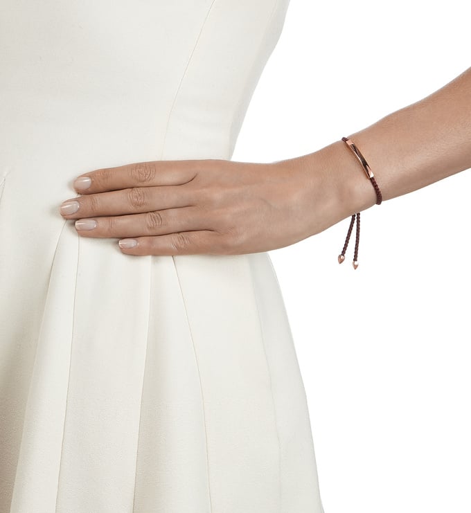 Linear Friendship Bracelet in 18ct Rose Gold Vermeil On Sterling Silver ...