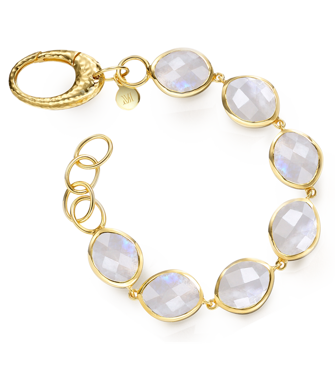 Nugget Link Bracelet in 18ct Gold Vermeil On Sterling Silver ...