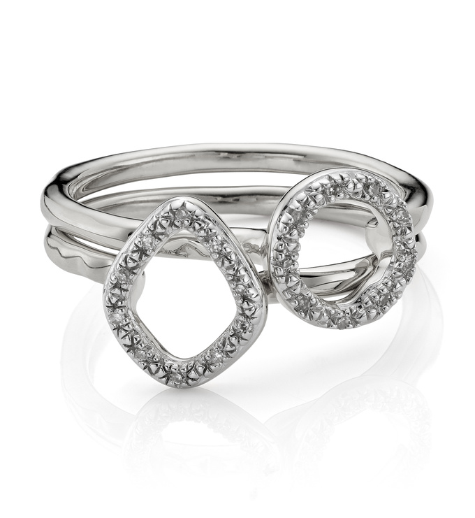 Riva Mini Kite and Mini Circle Stacking Ring Set | Jewellery Sets ...