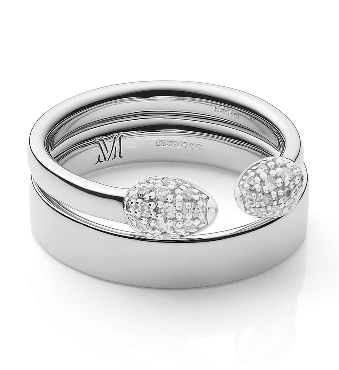 Fiji Bud and Band Stacking Ring Set | Jewellery Sets | Monica Vinader