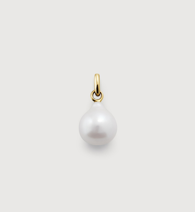 Small Baroque Pearl Charm in 14k Solid Gold and Pearl | Jewellery by ...