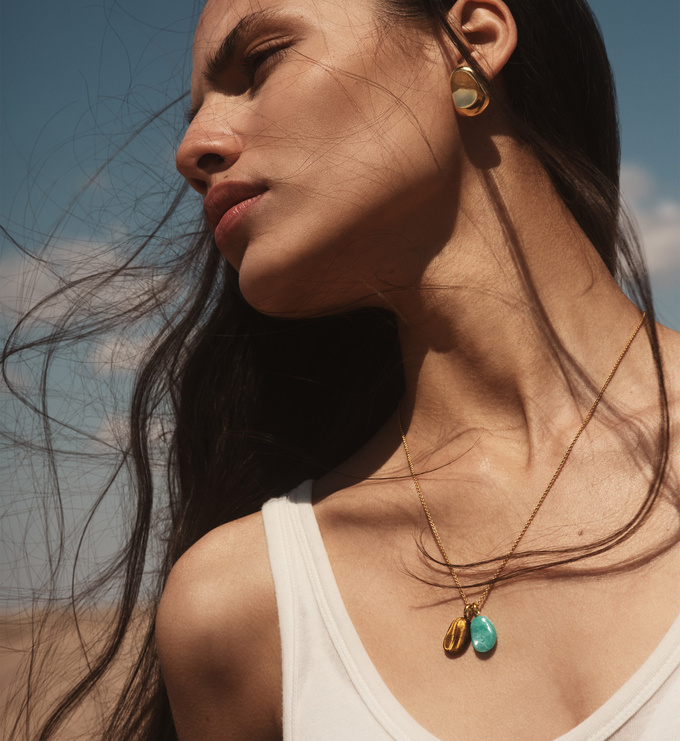Aria Gemstone Chain Necklace | Jewellery Sets | Monica Vinader