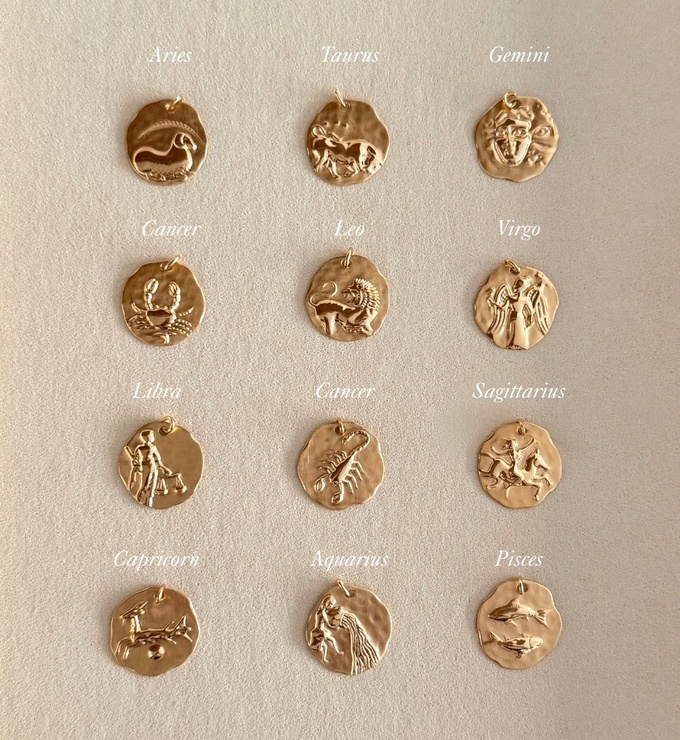 Virgo Zodiac Chain Necklace in 18k Gold Vermeil on Sterling Silver ...