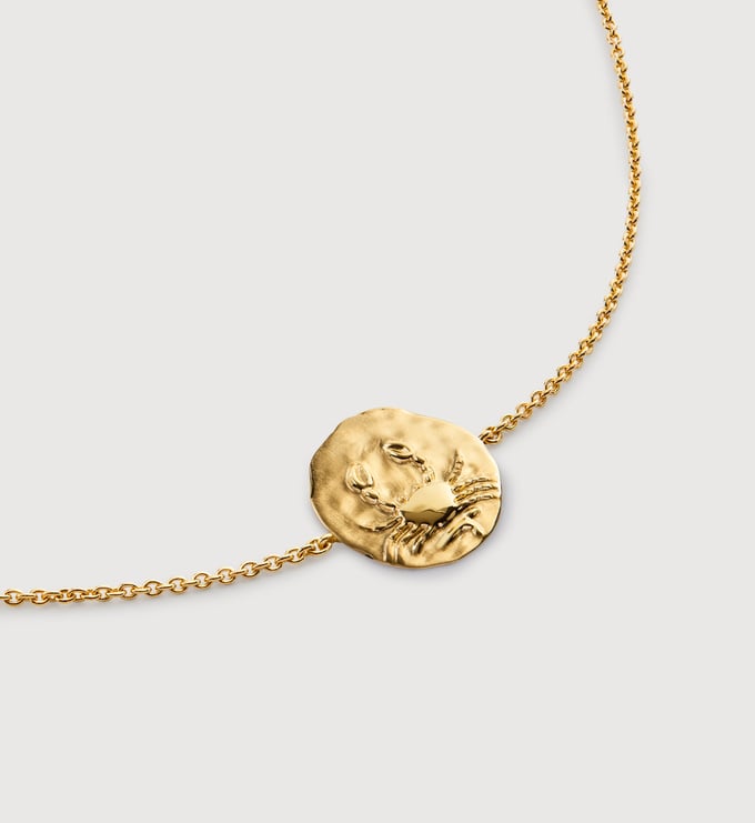 Cancer Zodiac Chain Bracelet in 18k Gold Vermeil on Sterling Silver ...