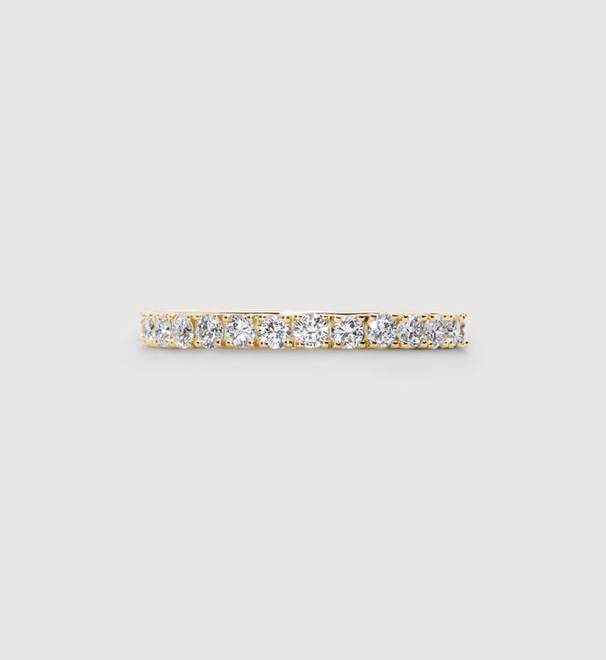 Diamond Eternity Ring 2mm in 14k Solid Gold and Lab Grown Diamond ...
