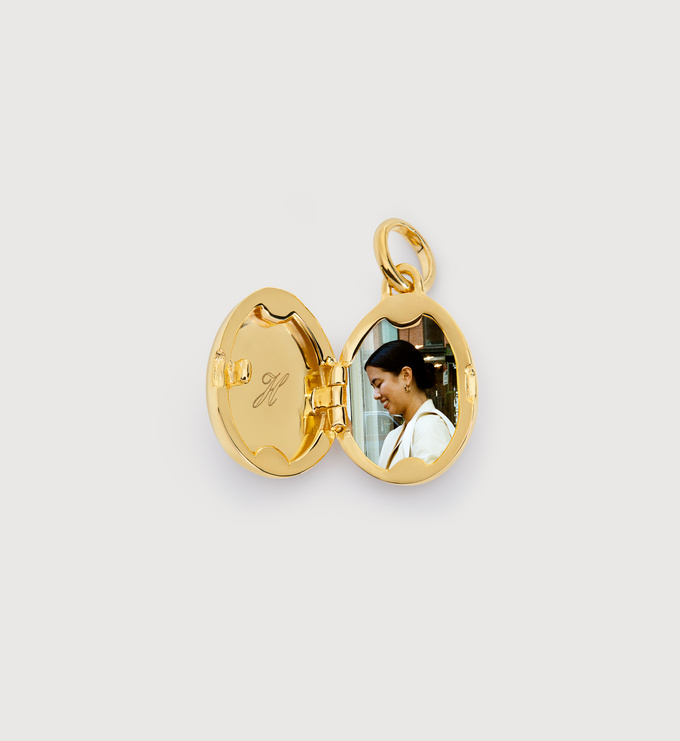 August Birthstone Locket in 18k Gold Vermeil on Sterling Silver and ...