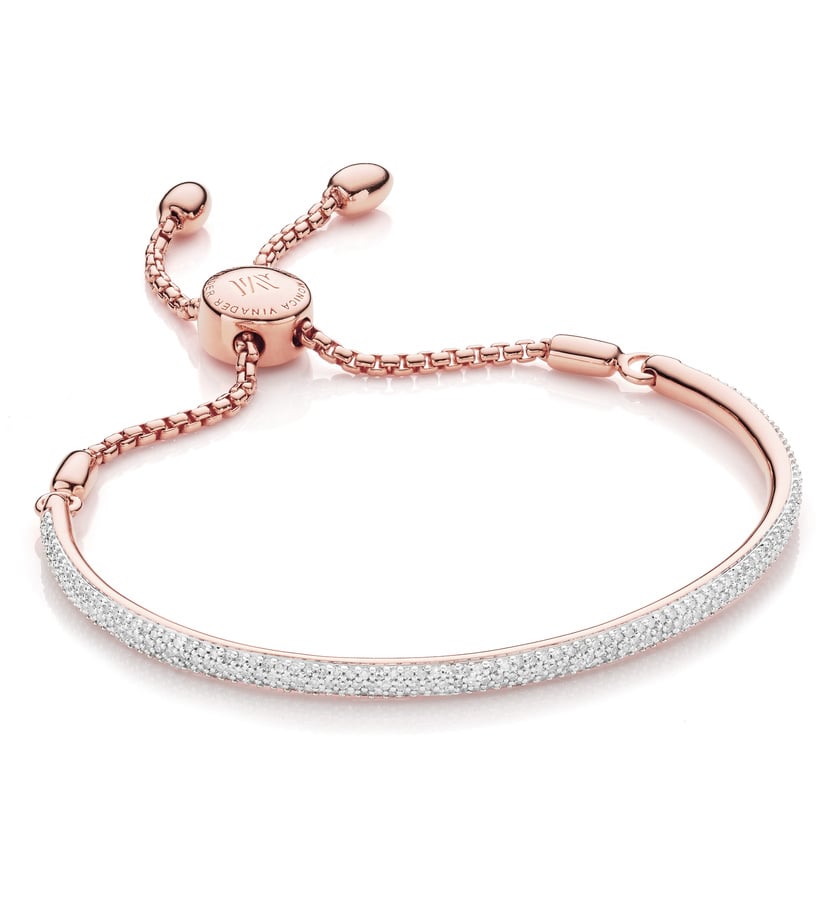 Fiji Diamond Bar Bracelet in 18ct Rose Gold Vermeil On Sterling Silver ...