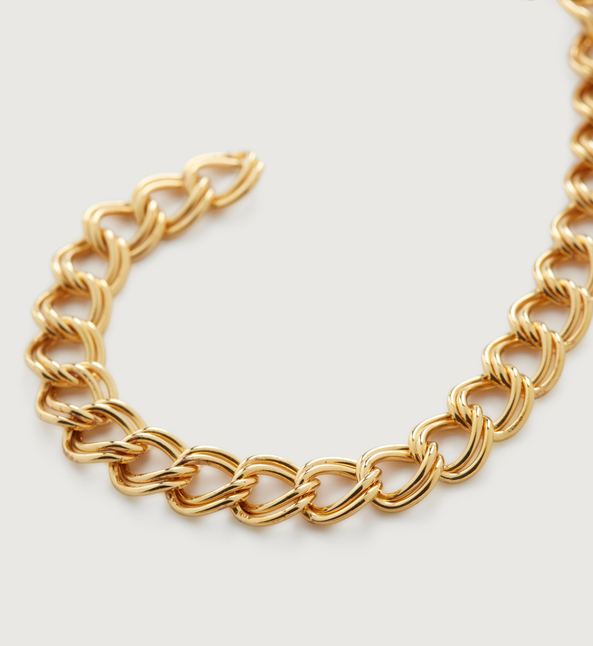 Groove Curb Chain Bracelet in 18k Gold Vermeil on Sterling Silver ...