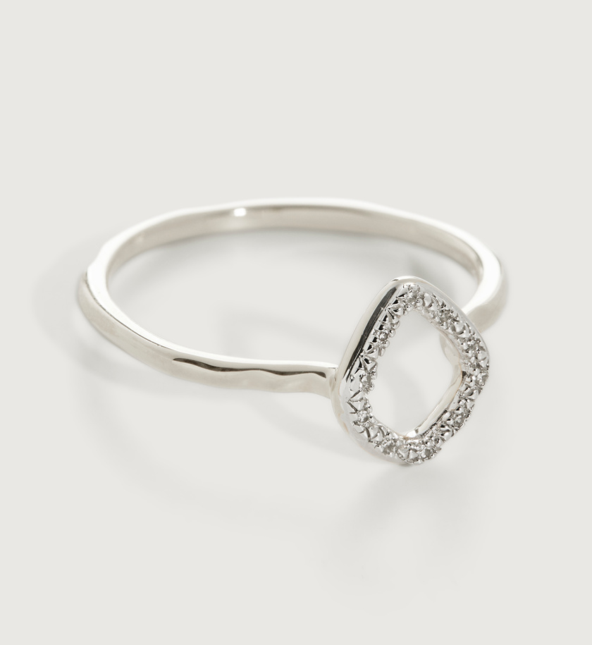 Riva Hoop and Kite Diamond Ring Stack | Jewellery Sets | Monica Vinader