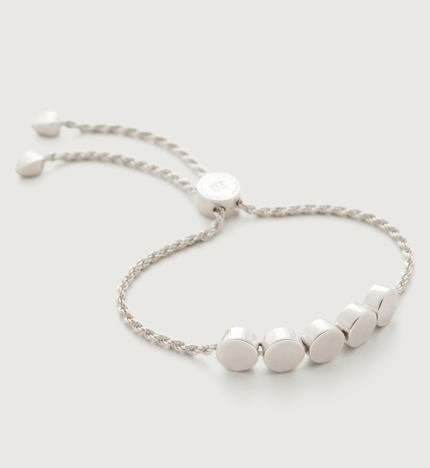 Linear Bead Friendship Chain Bracelet in Sterling Silver | Jewellery by ...